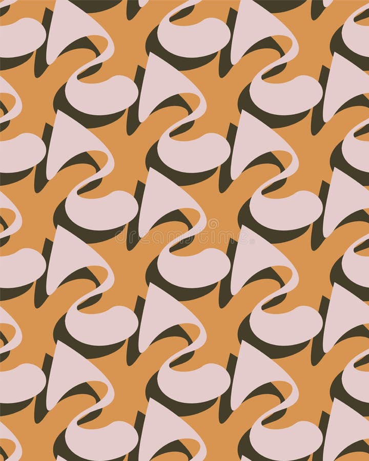 Seamless Abstract Pattern with Wave Geometry Shapes Stock Vector ...