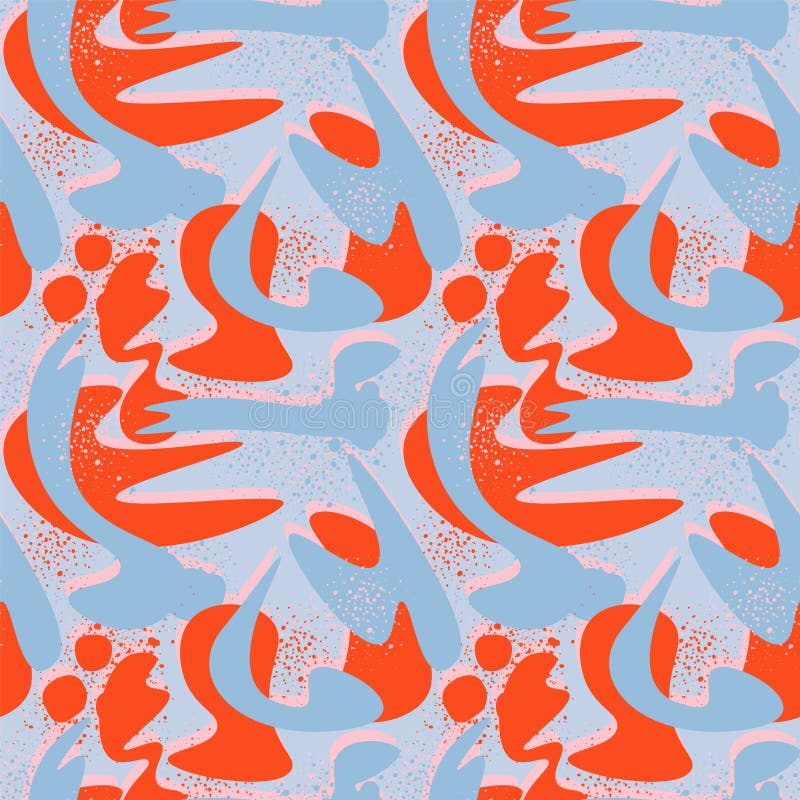 Seamless Abstract Pattern with Wave Vector Shapes for Prints, Texture ...