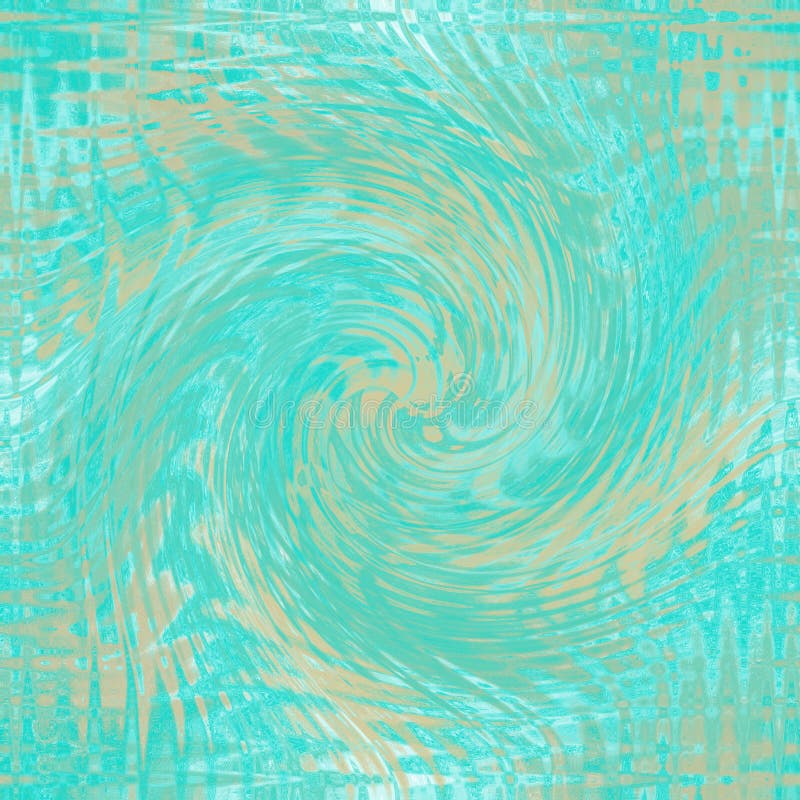 Seamless Abstract Pattern with Wavy and Spiral Turquoise and Gold Lines ...