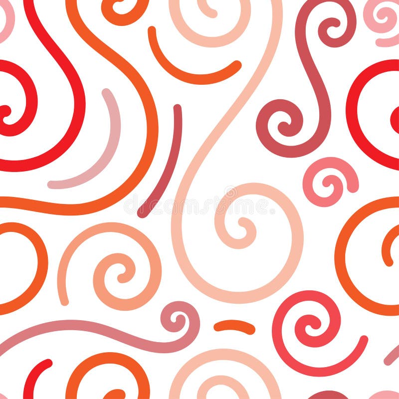 Seamless Abstract Pattern on White Background. Vector Doodle Image ...