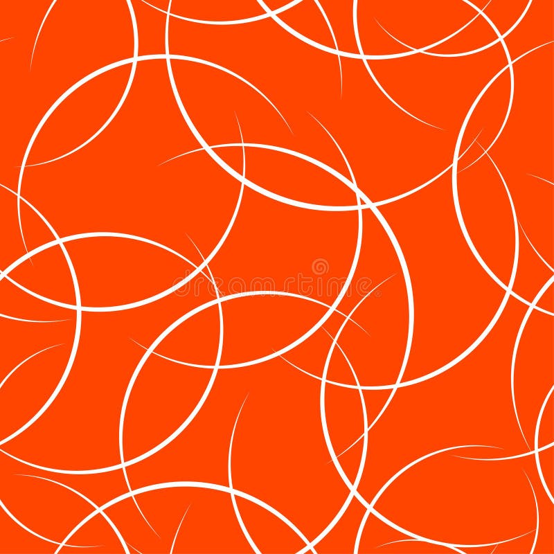 Seamless Abstract Pattern of White Curves on Orange. Stock Vector ...