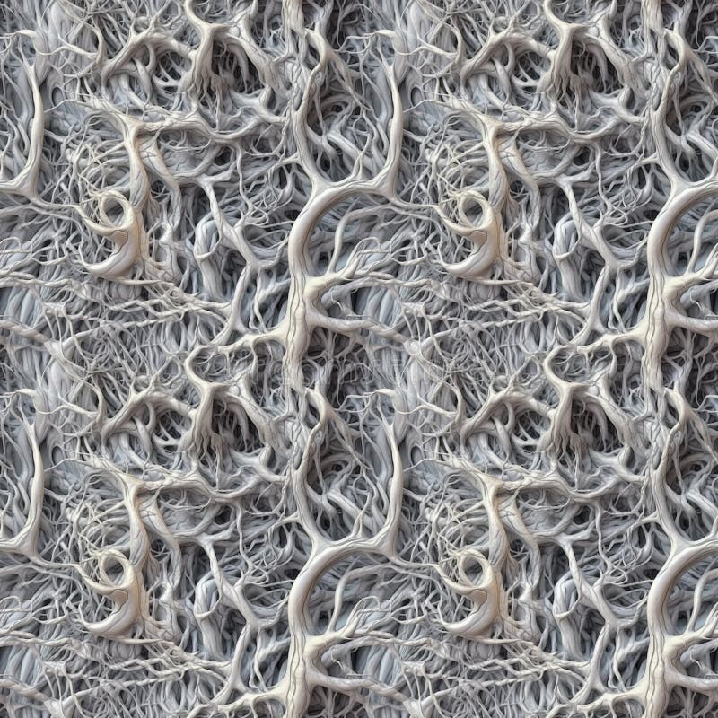 White Roots Big Tree on the Ground Surface. AI Generative Illustration ...