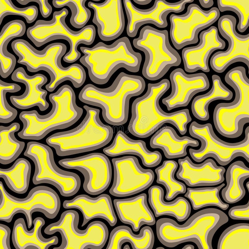 Seamless Abstract Pattern with Yellow Grey Black Colour. Stock Vector ...