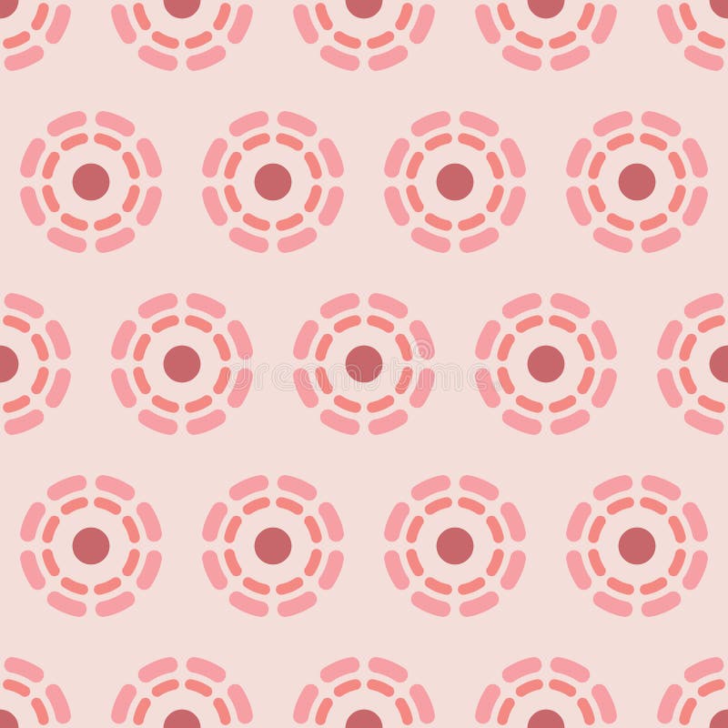 Seamless Abstract Pink Alternating Flower Retro Pattern Stock ...