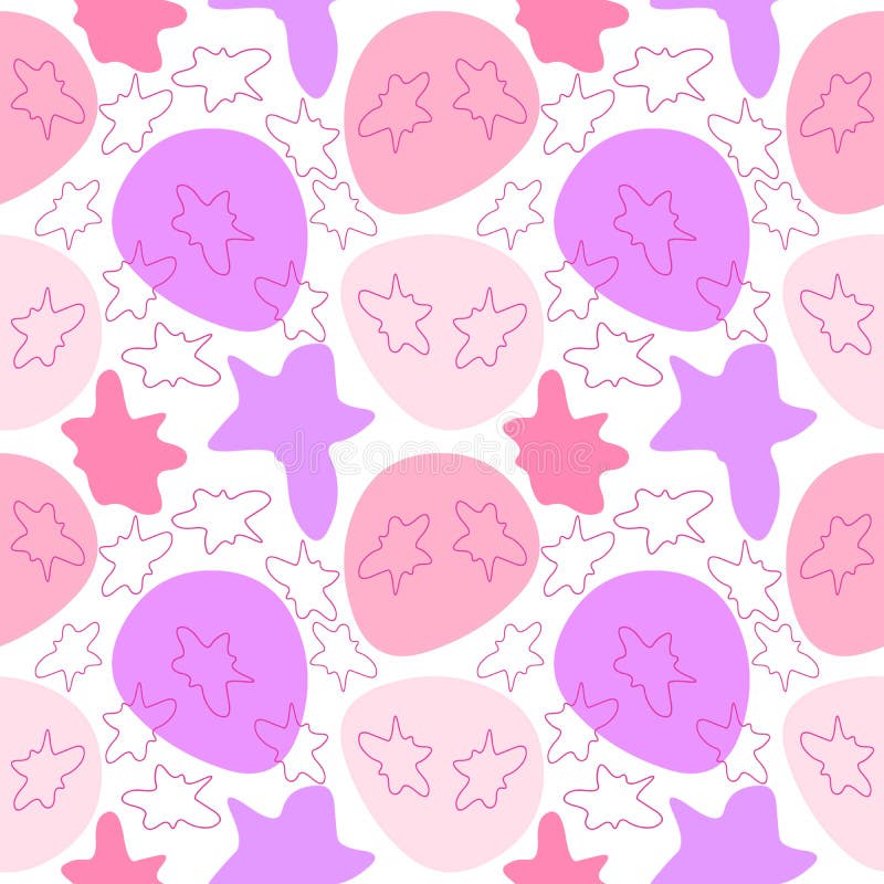 Seamless Abstract Pink Spots Splatters Pattern Stock Illustration ...