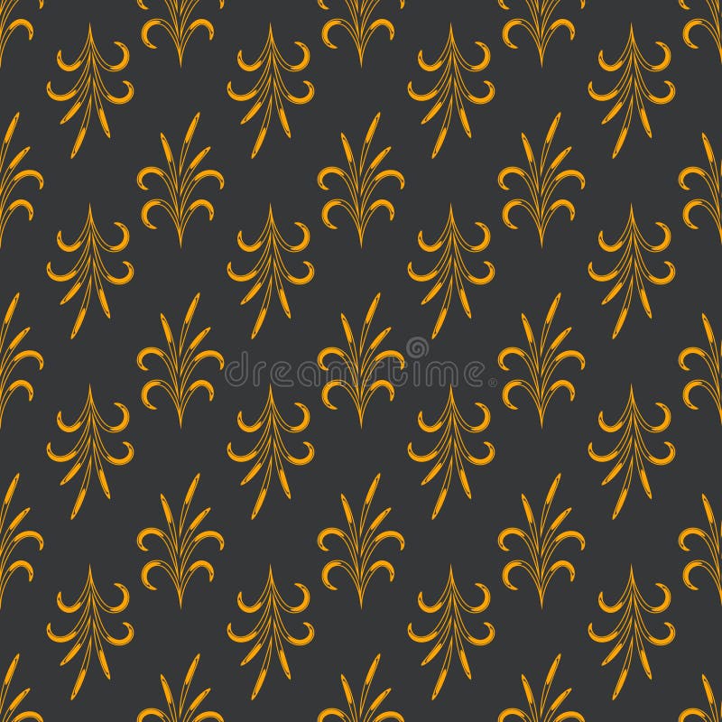 Seamless Abstract Plant Pattern Stock Vector - Illustration of decor ...