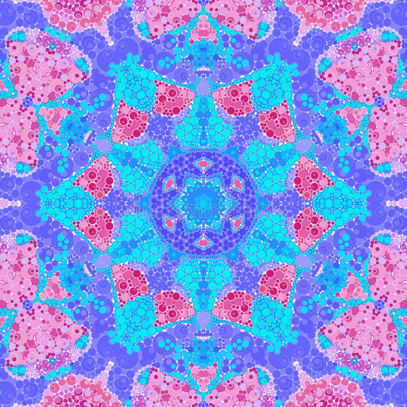 Seamless Abstract Pointillism Circles Geometric Pattern Stock ...