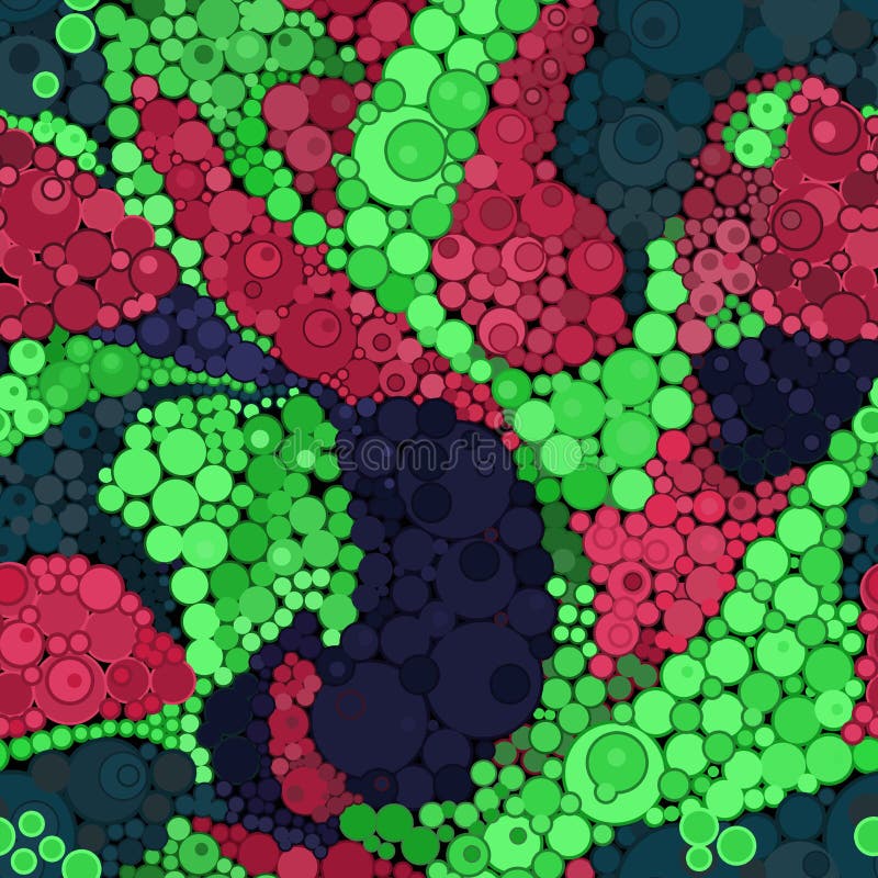 Seamless Abstract Pointillism Circles Geometric Pattern Stock ...