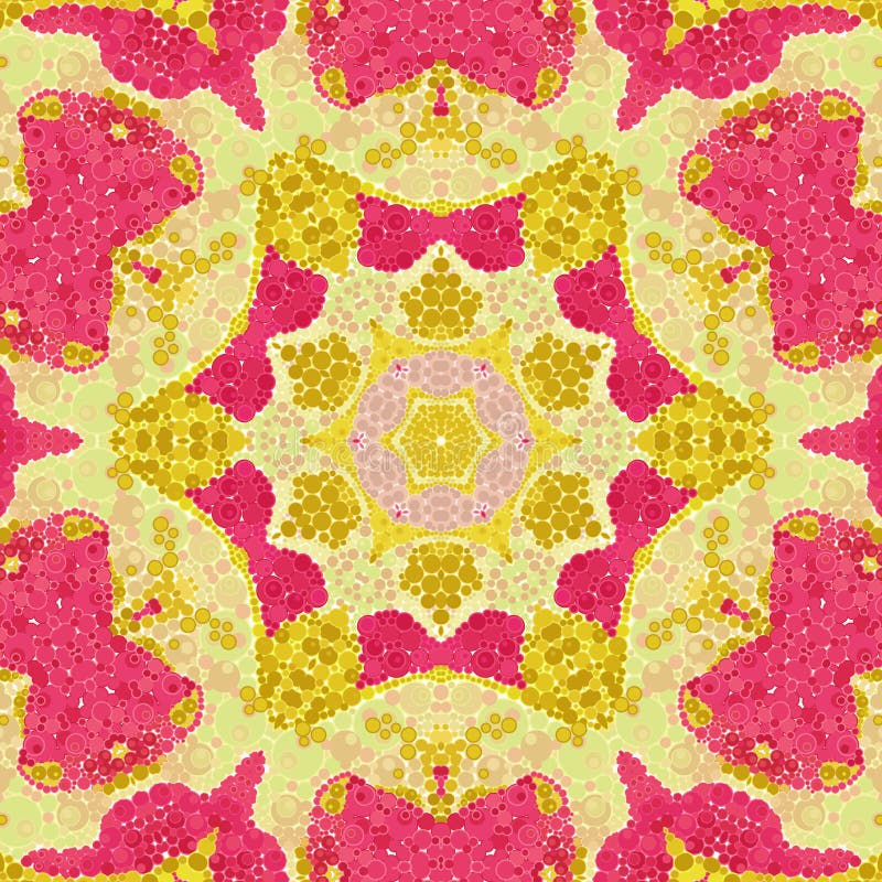 Seamless Abstract Pointillism Circles Geometric Pattern Stock ...