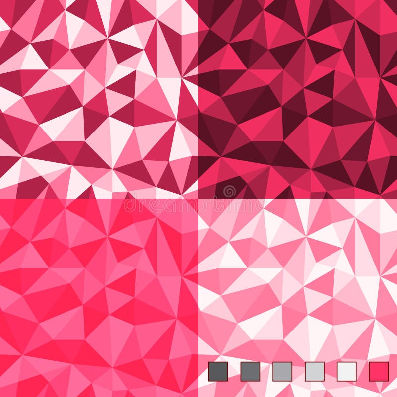 Seamless Abstract Polygonal Background Patterns Stock Vector ...