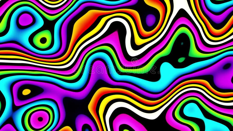 4k Seamless Abstract Wavy Background for Loop Playback. Concentric Wavy ...