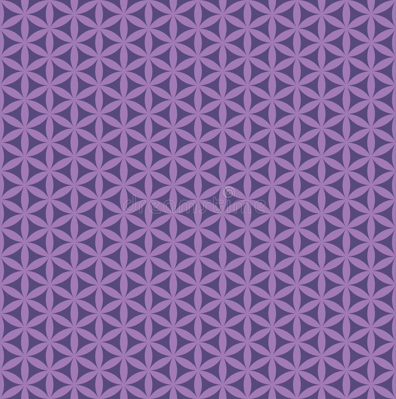 Seamless Abstract Purple Flower Pattern Stock Illustration ...