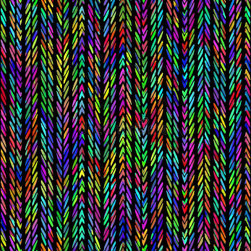 Seamless Abstract Rainbow Striped Pattern Stock Illustration ...