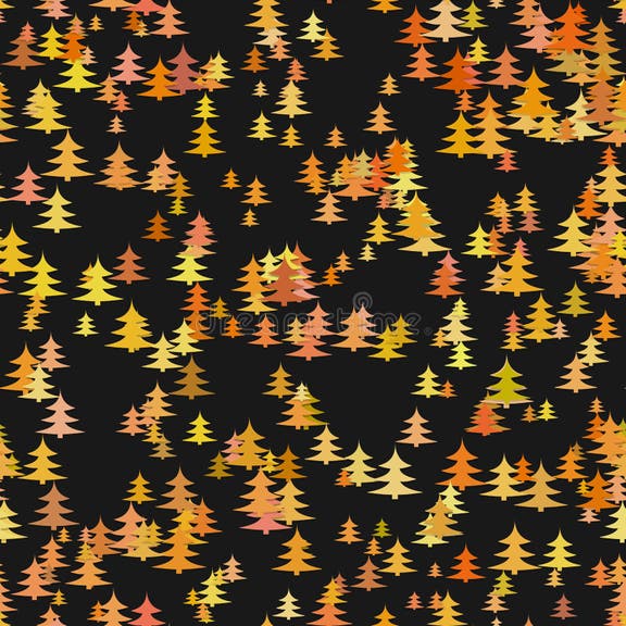 Seamless Abstract Random Pine Tree Pattern Background - Vector Decoration Stock Vector ...
