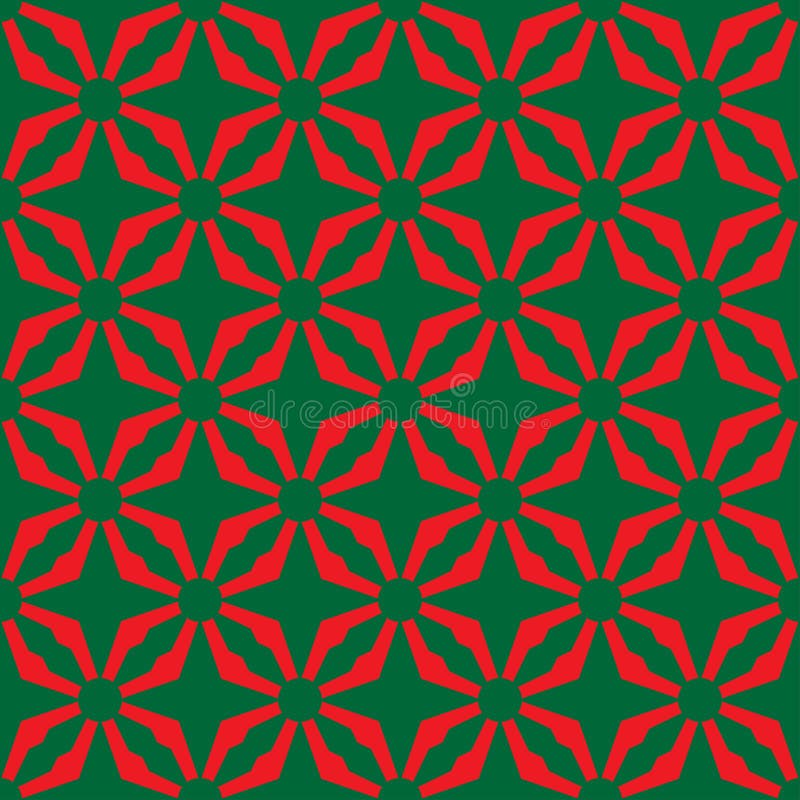 Seamless Abstract Red Green Pattern Stock Vector - Illustration of ...