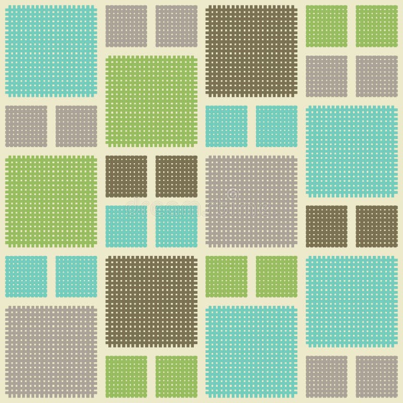 Seamless Abstract Retro Square Background Stock Illustration ...