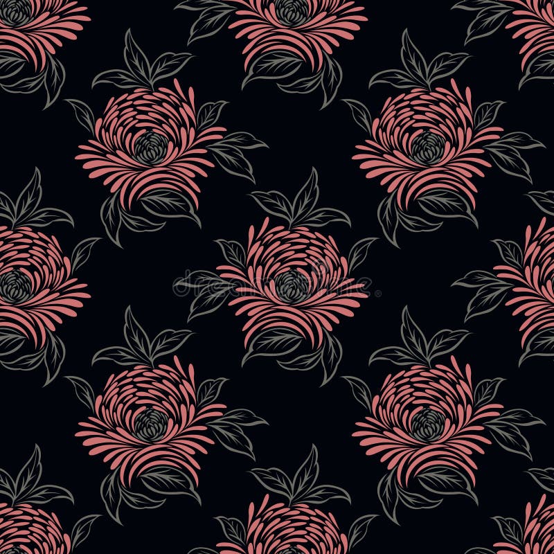 Seamless Abstract Rose Flower Pattern Design Stock Vector ...