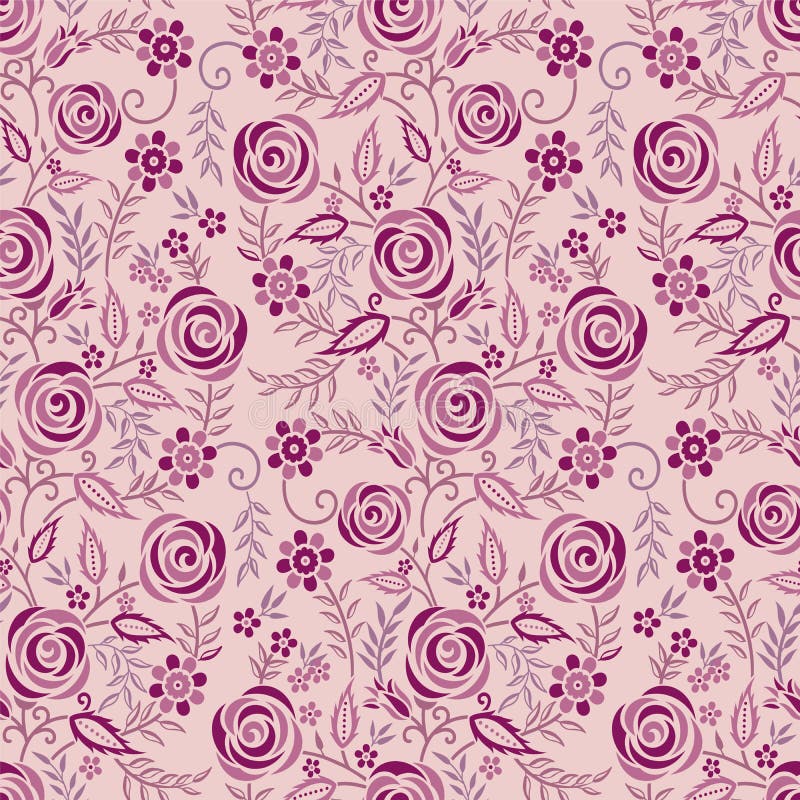Seamless Abstract Rose Flower Pattern Design Stock Vector ...