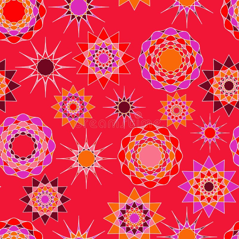 Seamless of Abstract Saturated Light Red, Violet and Light Orang Stock ...