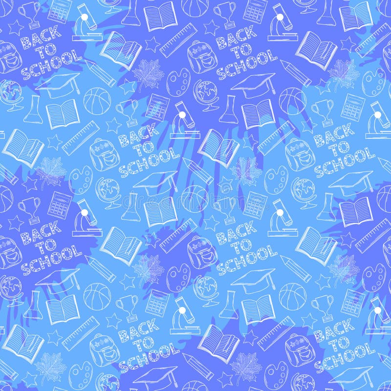 Seamless Pattern Abstract Background School Stock Vector - Illustration ...