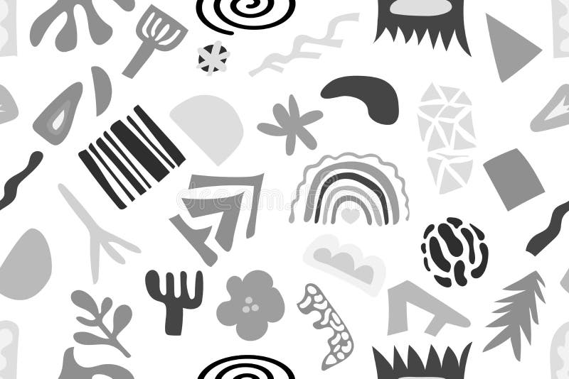 Seamless Abstract Shape Print Decorative Pattern. Vector Illustration ...