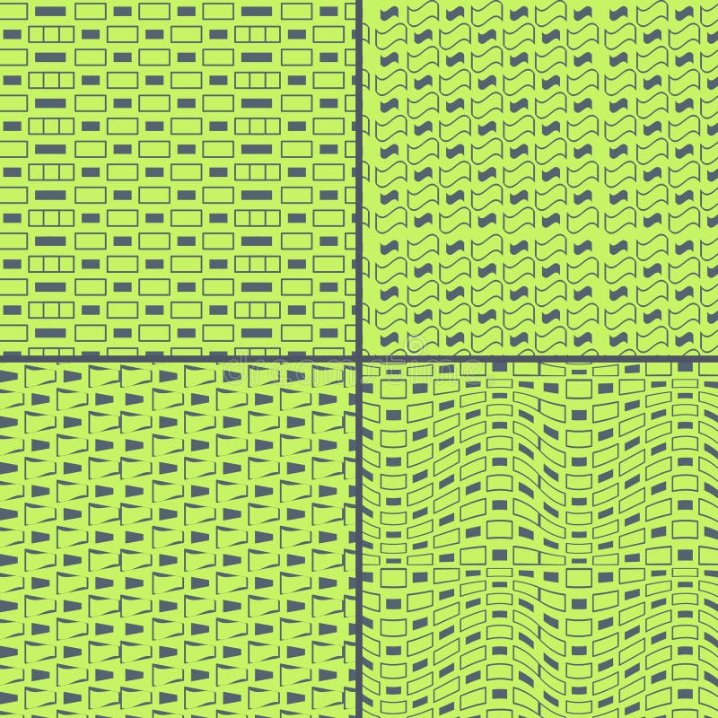 Seamless Abstract Simple Pattern. Set of 4 Different Patterns Made from ...