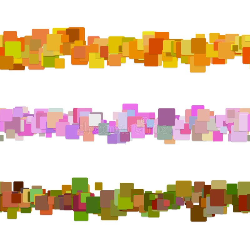 Abstract Square Pattern Paragraph Divider Line Design Set - Vector ...