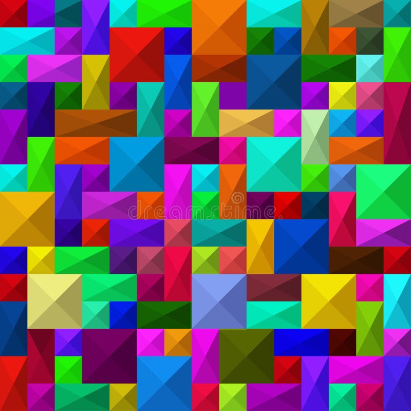 Seamless Abstract Squares Pattern Stock Vector - Illustration of ...