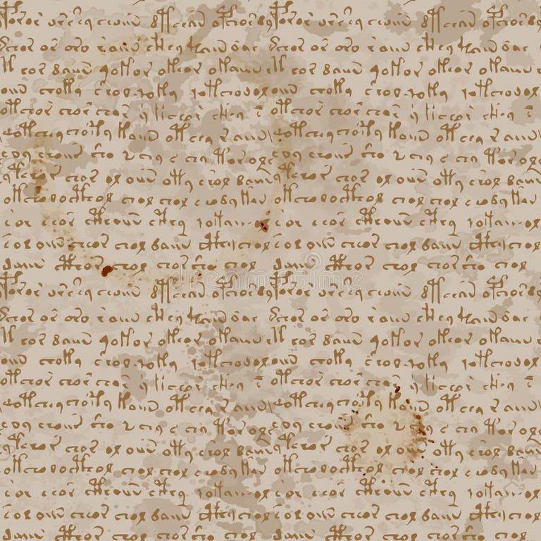 Seamless Abstract Text Pattern. Ancient Script Background Stock ...