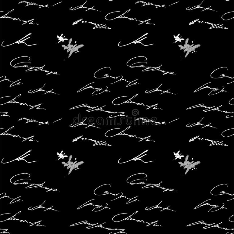 Seamless Abstract Text Pattern Stock Vector - Illustration of draft ...