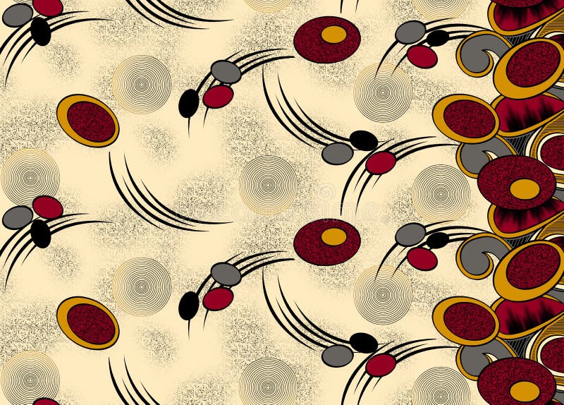 Seamless Abstract Textile Design Border Stock Illustration ...