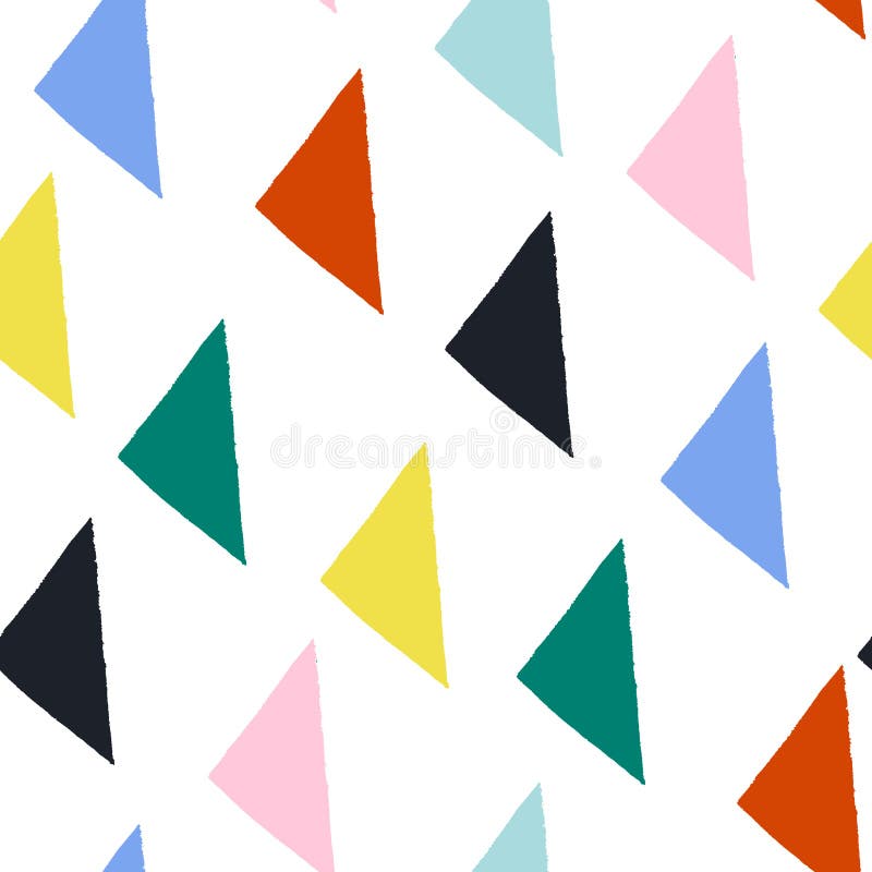 Seamless Abstract Texture with Colourful Triangles. Vector Illustration ...