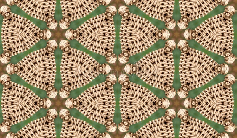 Seamless Abstract Texture, Pattern with Wicker Vine in Beige and Green ...