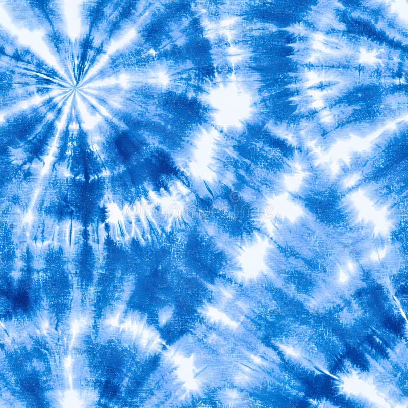 Abstract Blue Tie Dye Pattern Swirls and Splashes Seamless Textile ...