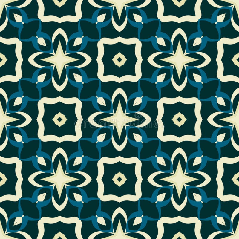 Seamless Abstract Tiled Pattern Web Background, Vintage Symmetrical ...