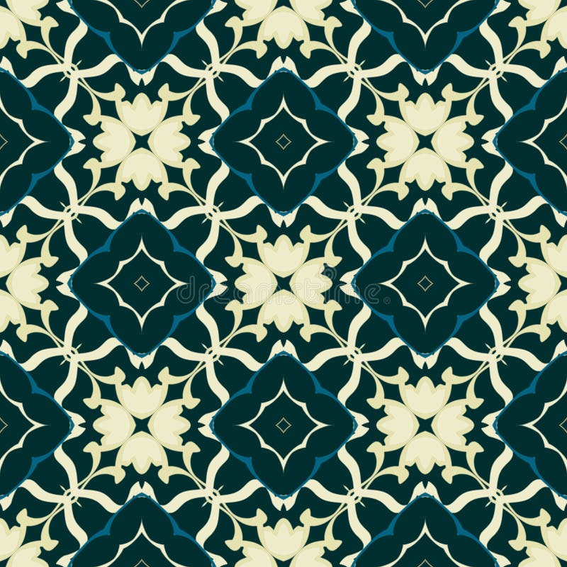 Seamless Abstract Tiled Pattern Web Background, Vintage Symmetrical ...