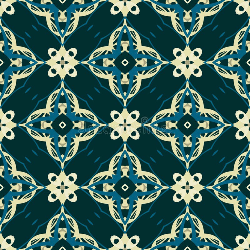 Seamless Abstract Tiled Pattern Web Background, Vintage Symmetrical ...