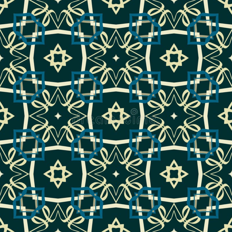 Seamless Abstract Tiled Pattern Web Background, Vintage Symmetrical ...