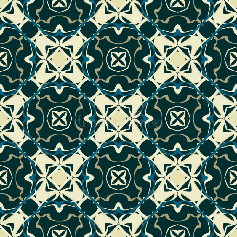 Seamless Abstract Tiled Pattern Web Background, Vintage Symmetrical ...