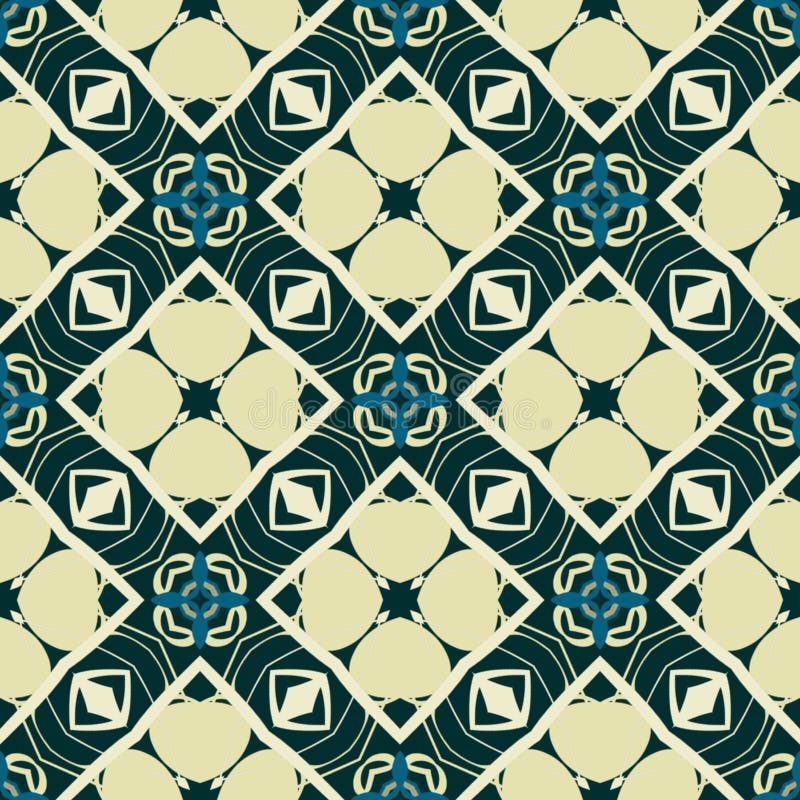 Seamless Abstract Tiled Pattern Web Background, Vintage Symmetrical ...