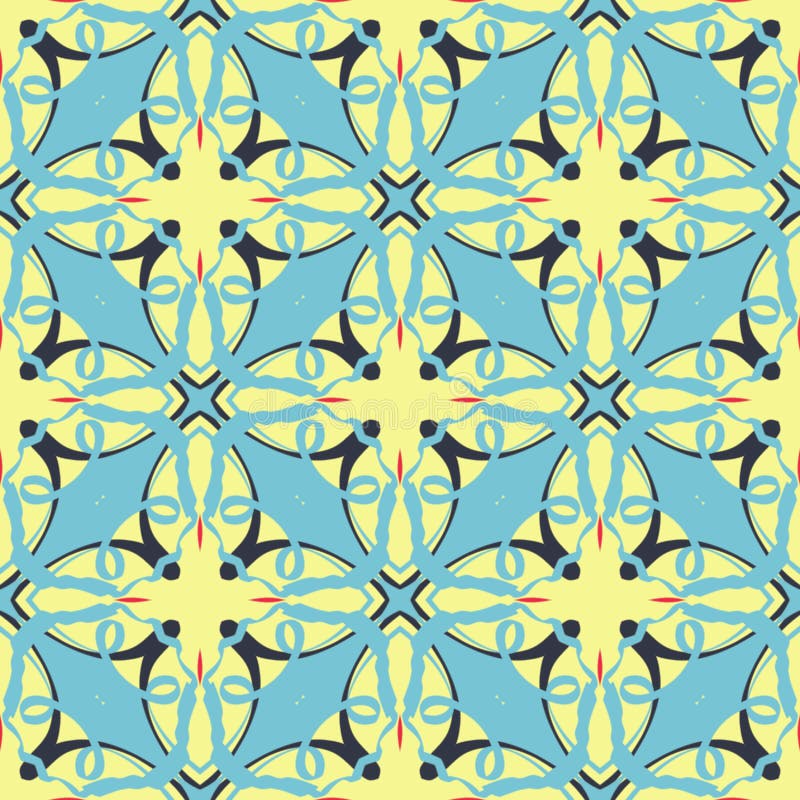 Seamless Abstract Tiled Pattern Web Background, Vintage Symmetrical ...