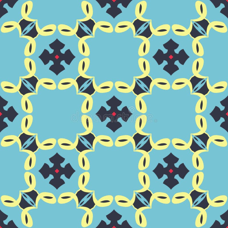 Seamless Abstract Tiled Pattern Web Background, Vintage Symmetrical ...