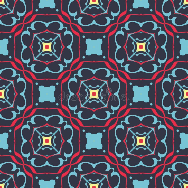 Seamless Abstract Tiled Pattern Web Background, Vintage Symmetrical ...