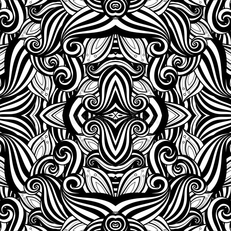 Seamless Abstract Tribal Pattern (Vector) Stock Vector - Illustration ...