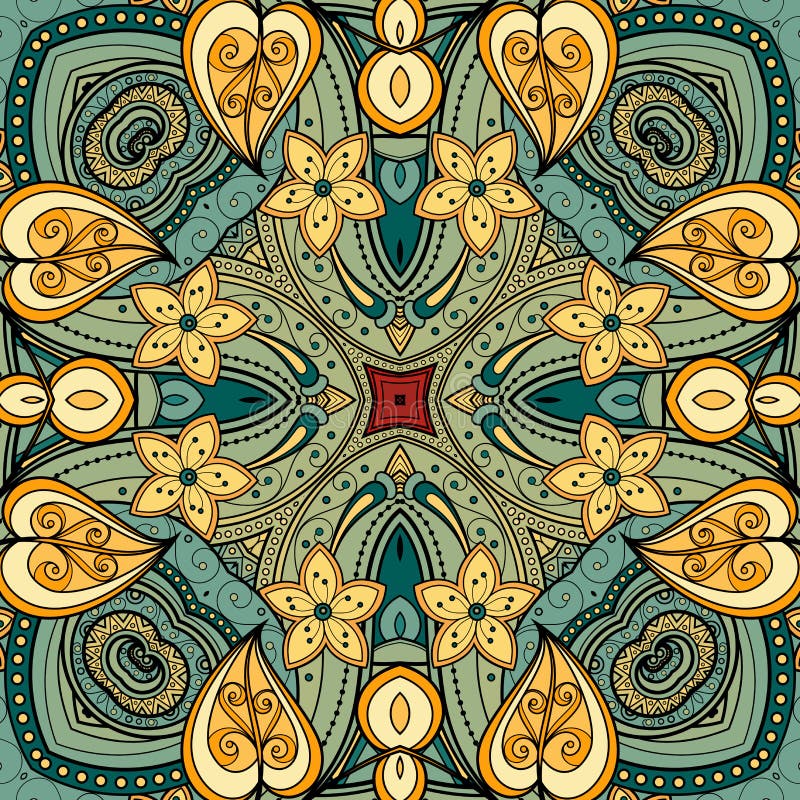 Seamless Abstract Tribal Pattern (Vector) Stock Vector - Illustration ...