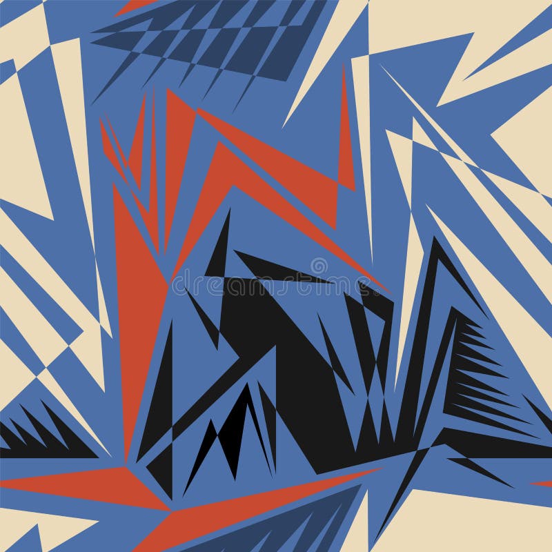 Seamless Abstract Urban Geometry Pattern with Curved Vector Elements ...