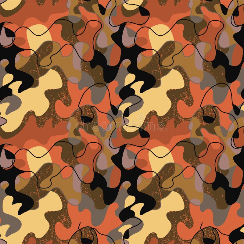 Seamless Abstract Urban Pattern with Chaotic Wave Shapes and Grunge ...