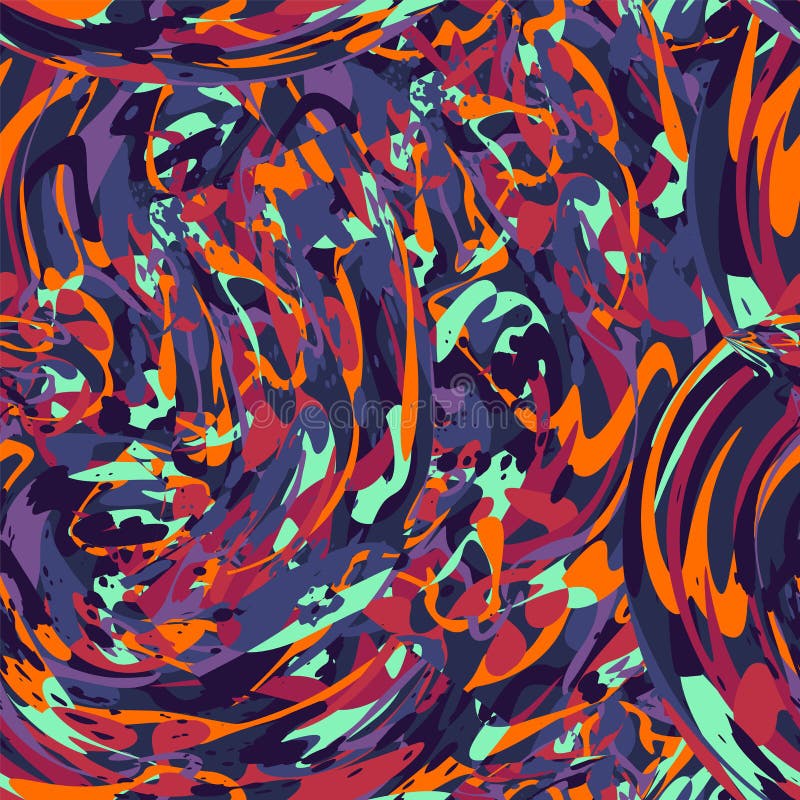 Seamless Abstract Urban Pattern with Creative Vector Wave Shapes Stock ...