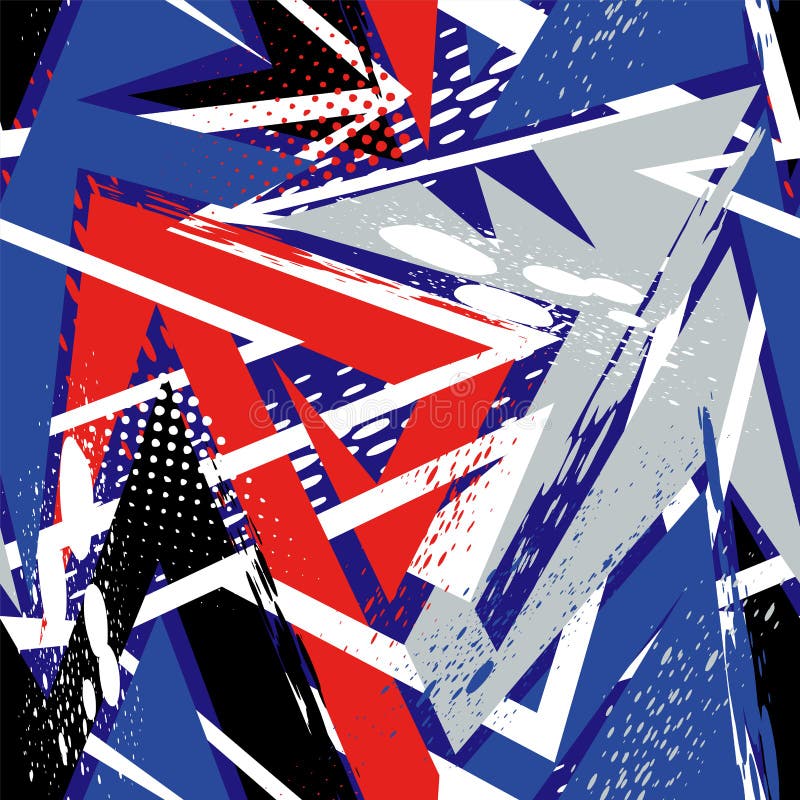 Seamless Abstract Urban Pattern with Curved Geometry Elements Stock ...