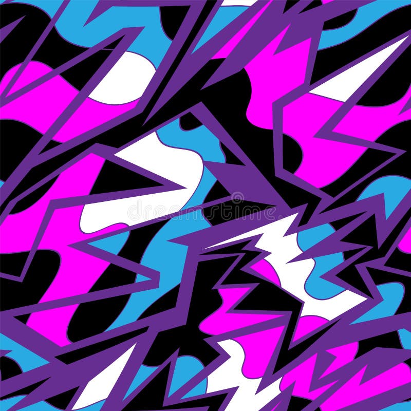 Seamless Abstract Urban Pattern with Curved Geometry Elements Stock ...